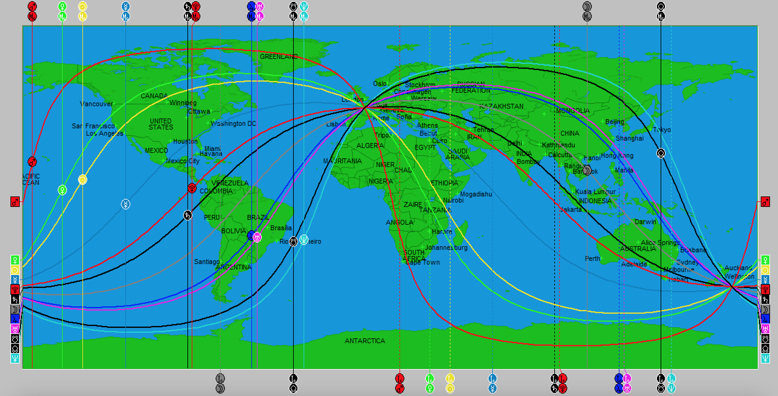 Astro-Cartographie vivre son thème à l'échelle mondiale